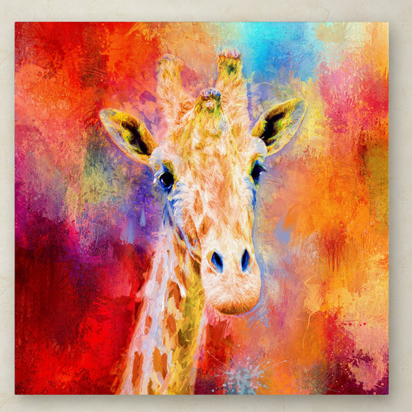 Trademark Art Jai Johnson Jazzy Giraffe by Jai Johnson - Photograph on Canvas & Reviews | Wayfair